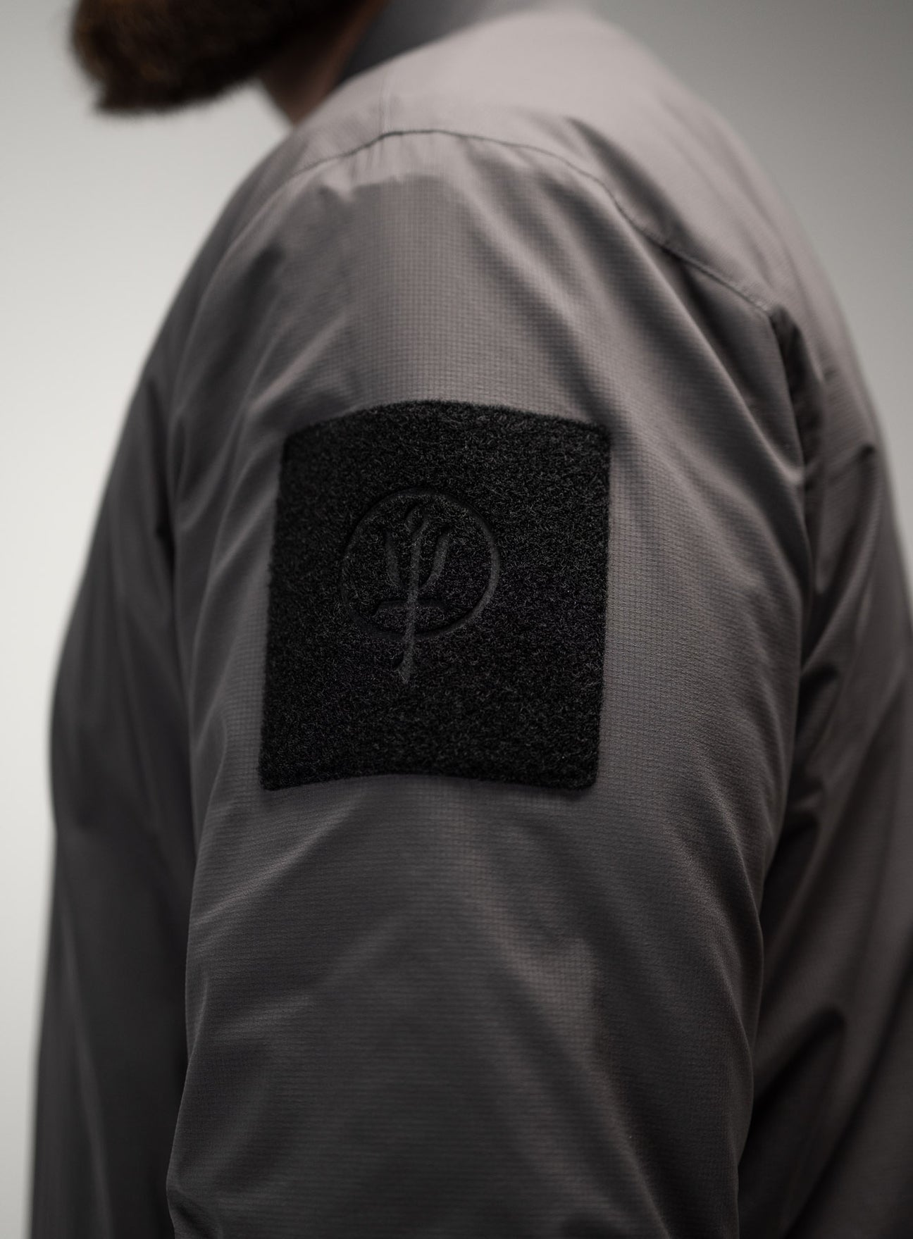 Wraith Bomber Jacket | Grey Lightweight Soft Shell | ThruDark