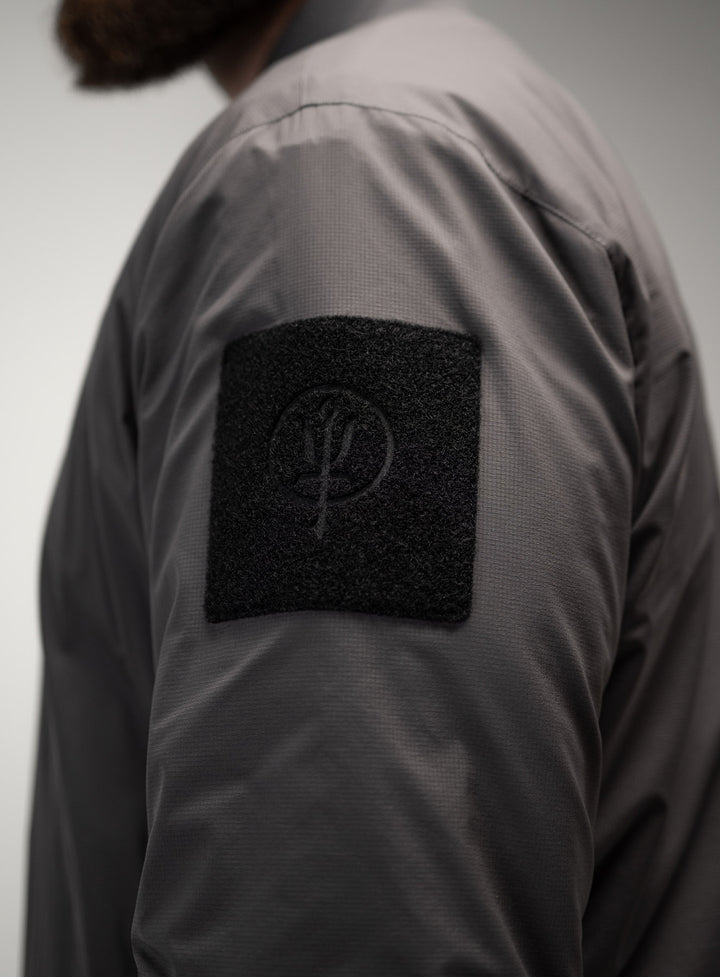 Wraith Bomber Jacket | Grey Lightweight Soft Shell | ThruDark
