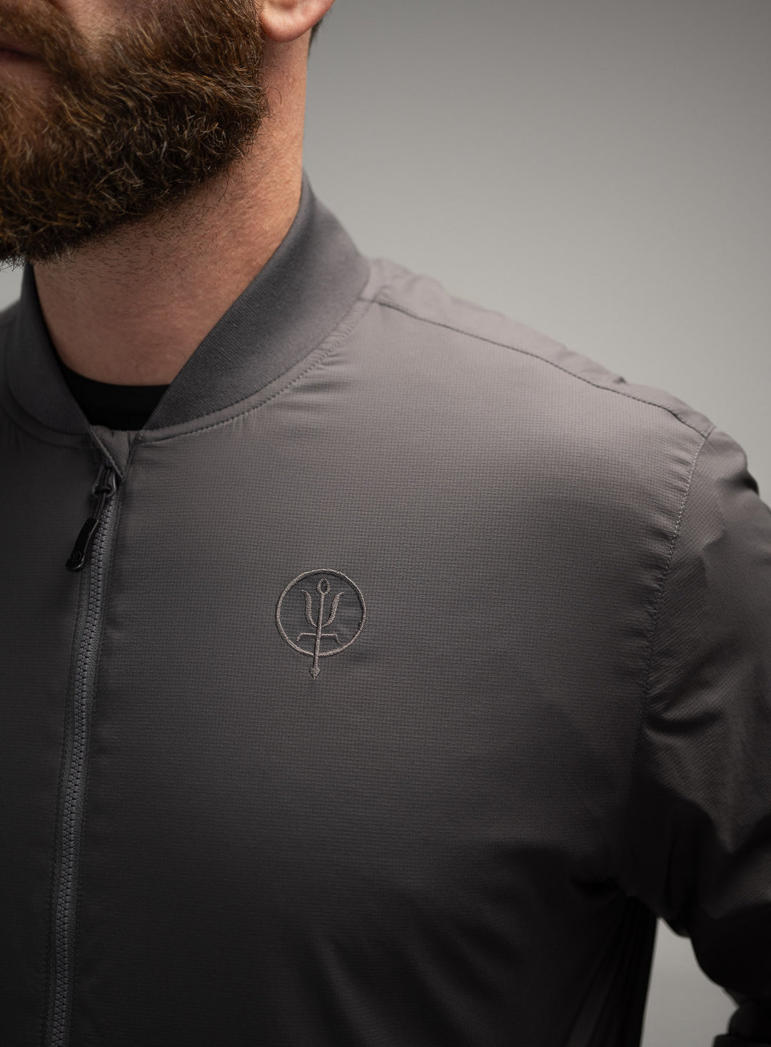 Wraith Bomber Jacket | Grey Lightweight Soft Shell | ThruDark