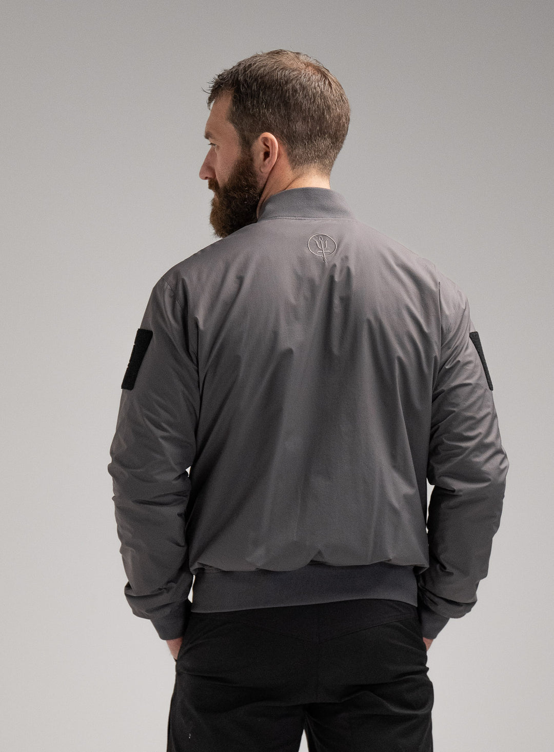 Wraith Bomber Jacket | Grey Lightweight Soft Shell | ThruDark