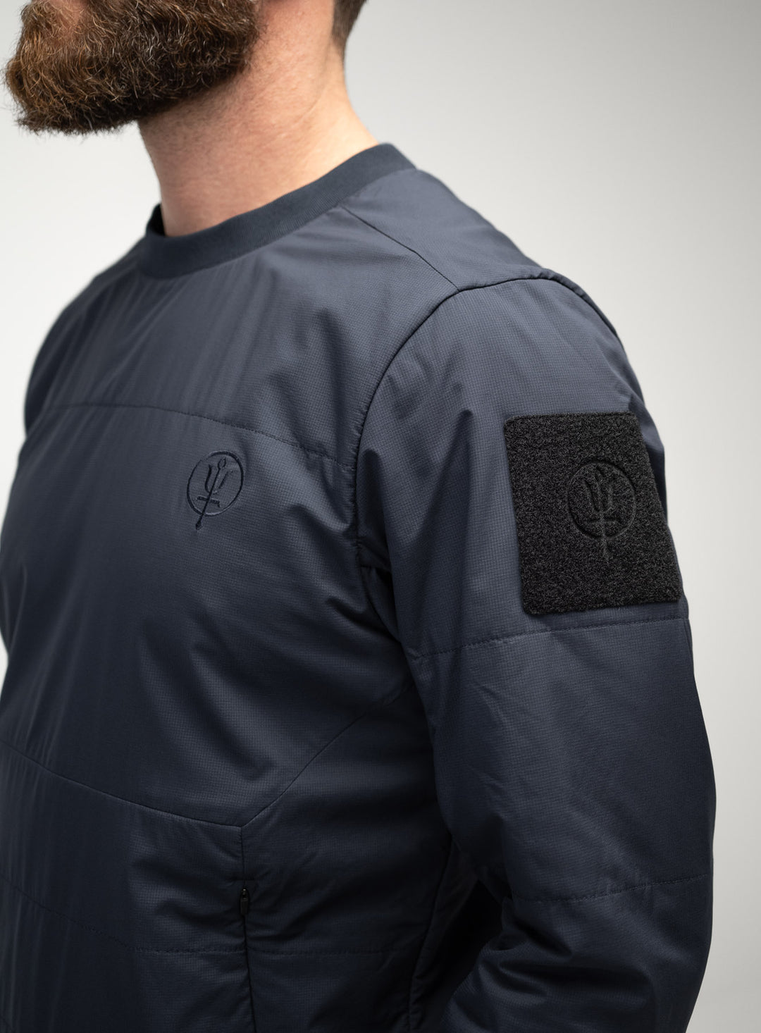 Wraith Crew | Navy Blue Lightweight & Insulated Pullover | ThruDark