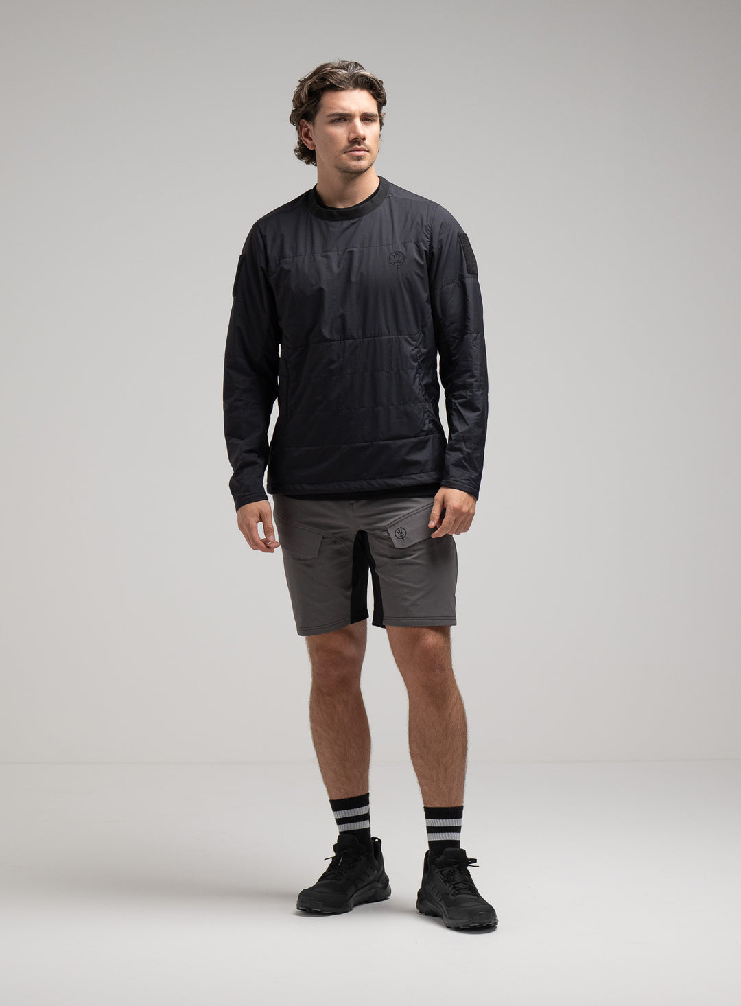 Wraith Crew | Black Lightweight & Insulated Pullover | ThruDark