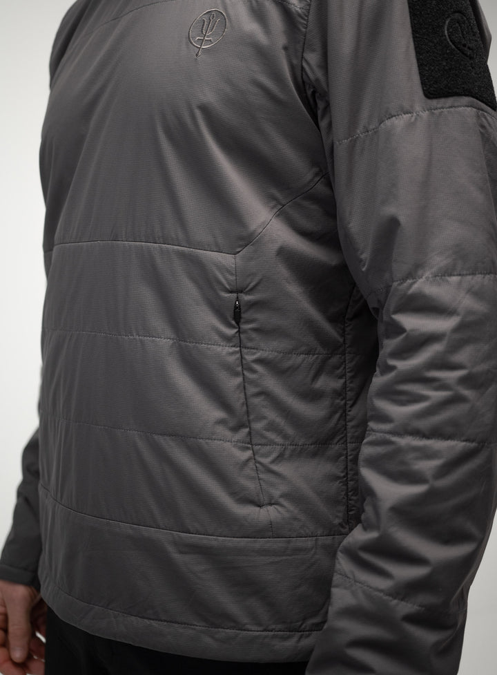 Wraith Crew | Grey Lightweight & Insulated Pullover | ThruDark