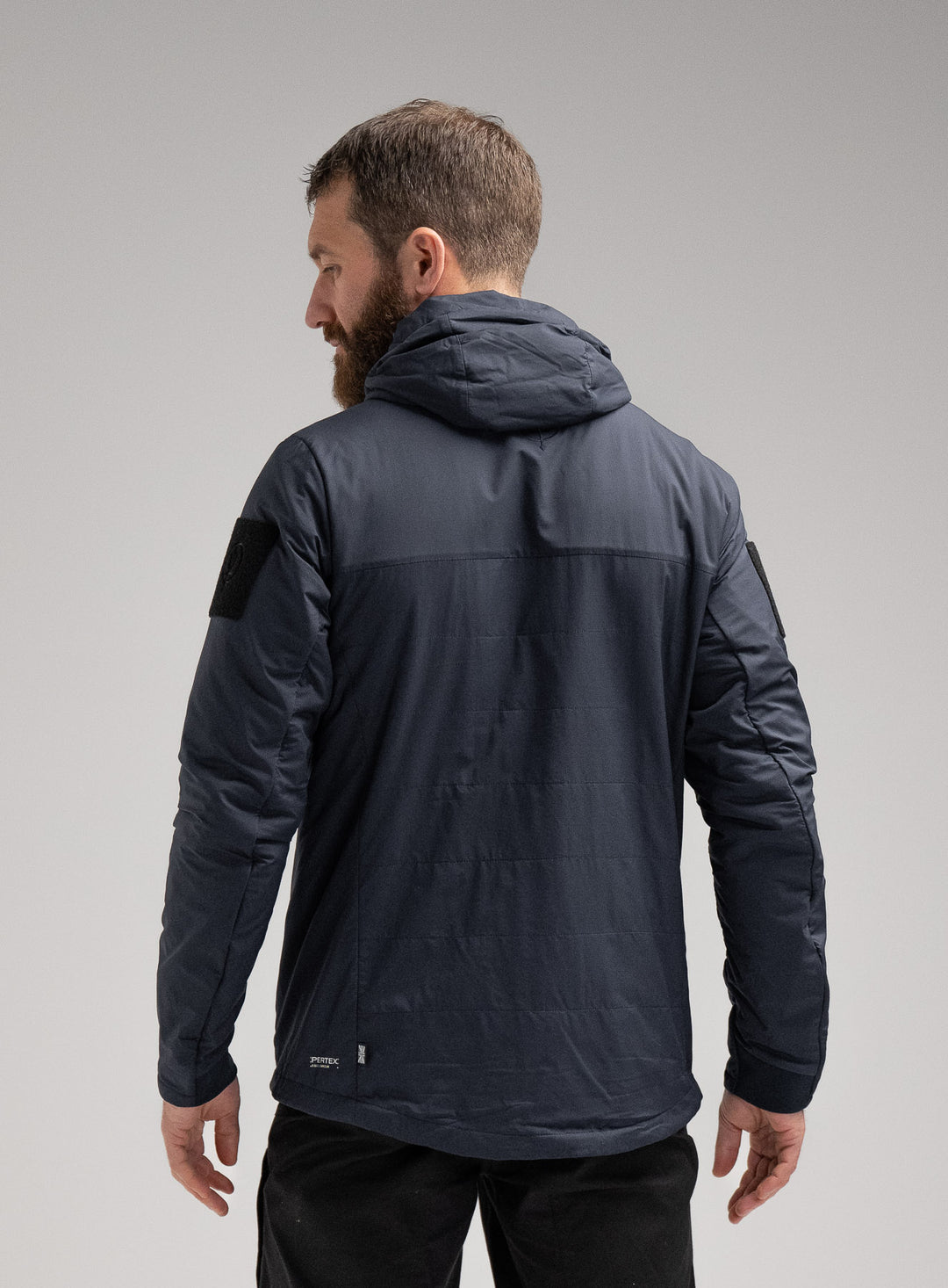 Wraith Hooded Jacket | Navy Blue Lightweight Soft Shell | ThruDark