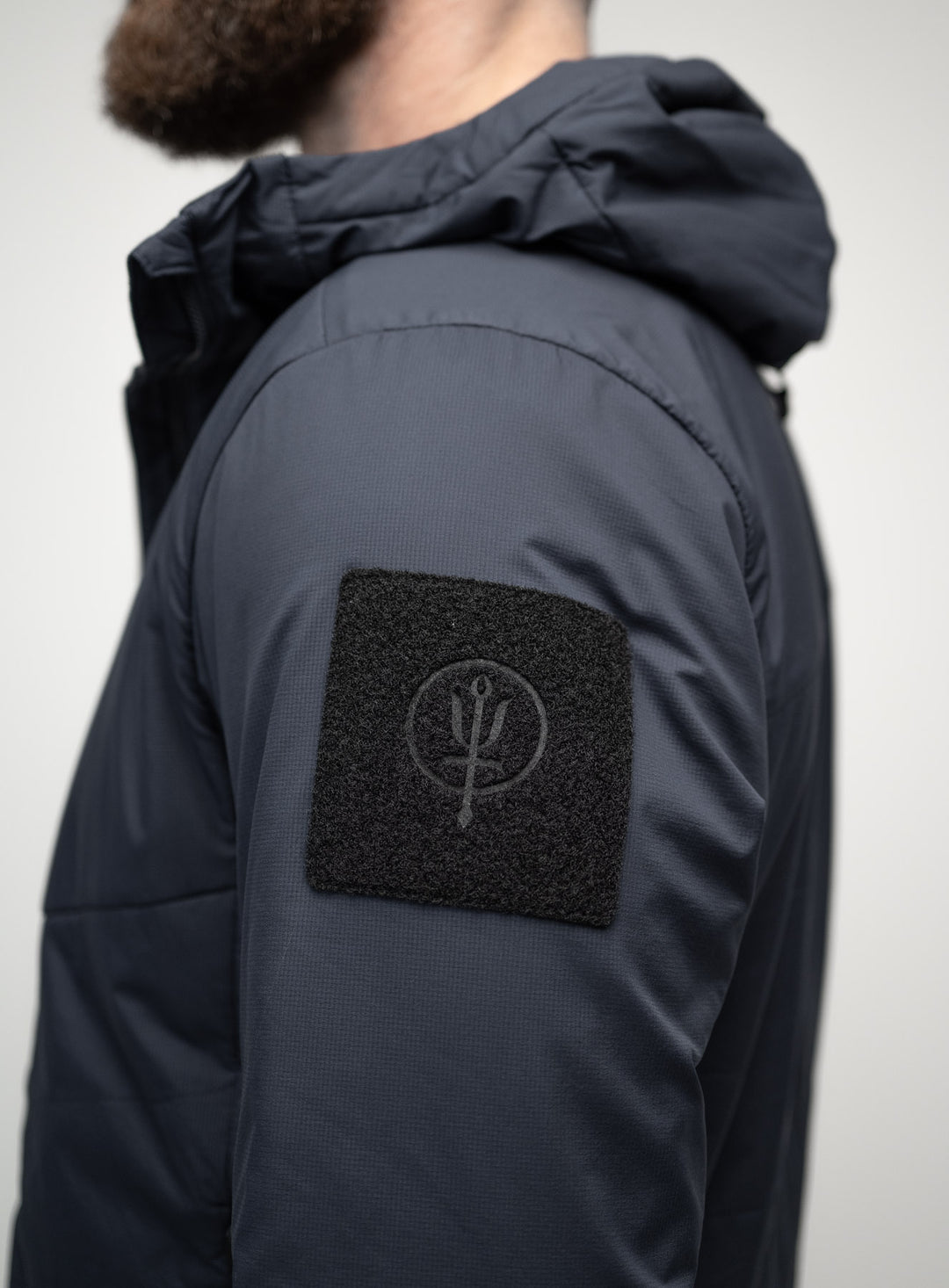 Wraith Hooded Jacket | Navy Blue Lightweight Soft Shell | ThruDark