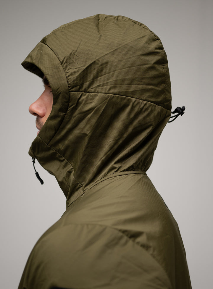 Wraith Hooded Jacket | Green Lightweight Soft Shell | ThruDark
