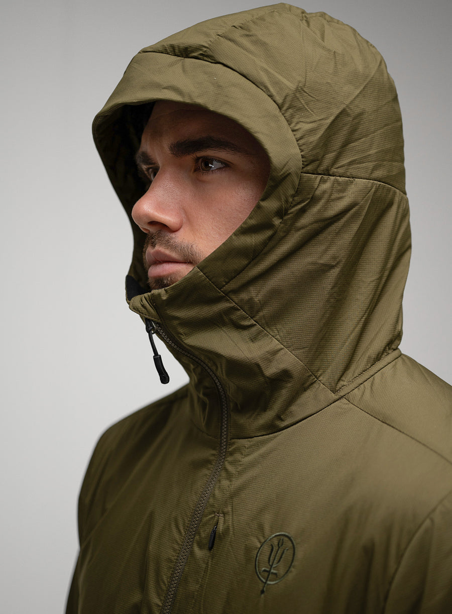 Wraith Hooded Jacket | Green Lightweight Soft Shell | ThruDark