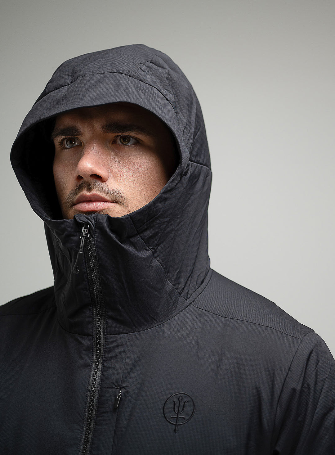 Wraith Hooded Jacket | Black Lightweight Soft Shell | ThruDark