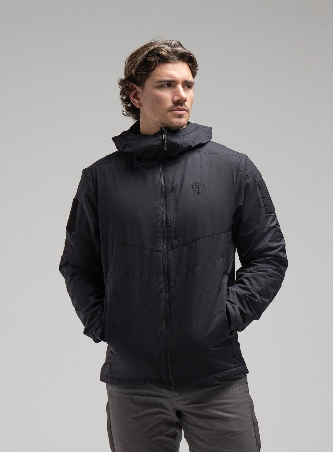 Wraith Hooded Jacket | Black Lightweight Soft Shell | ThruDark