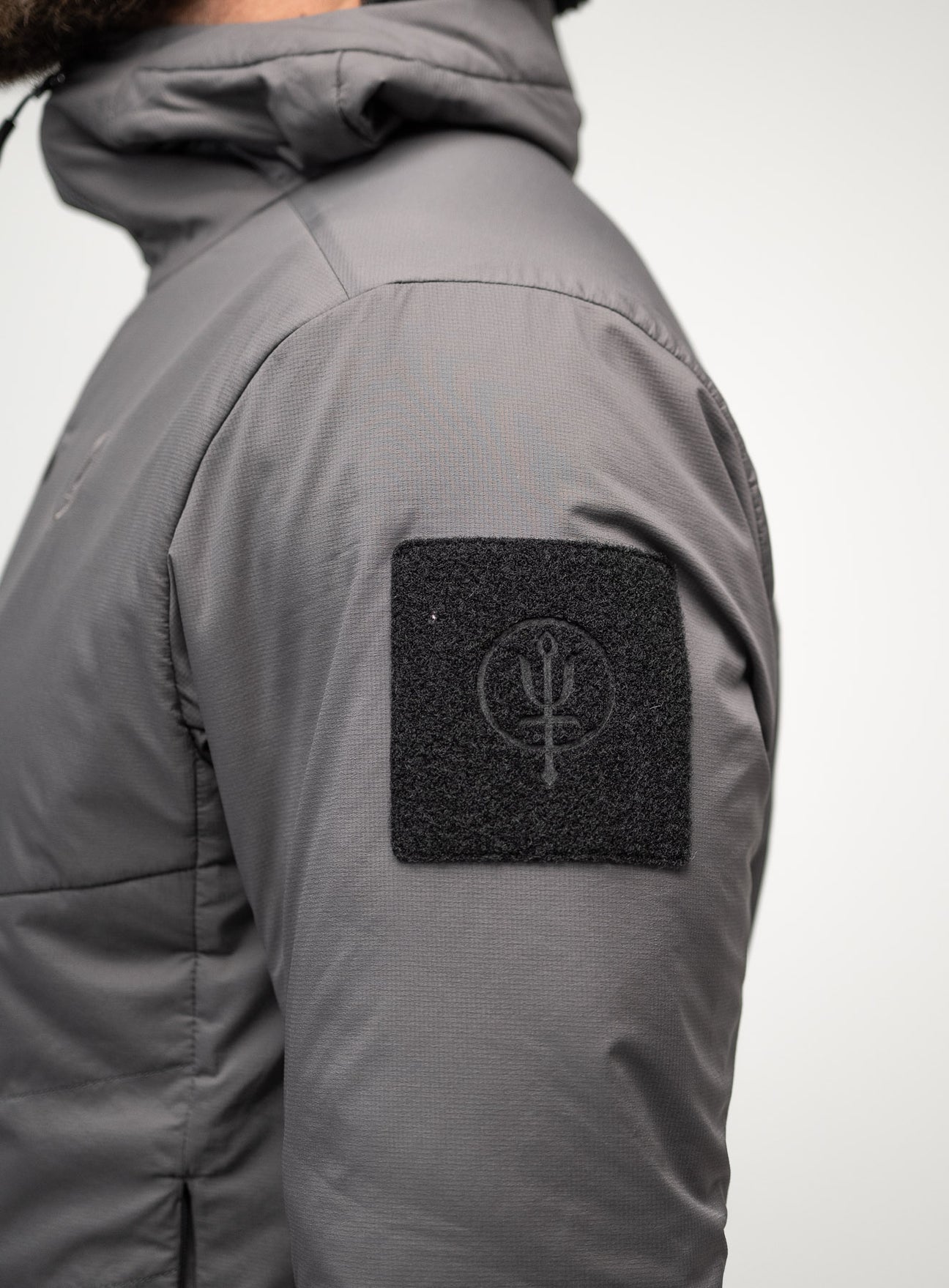 Wraith Hooded Jacket | Grey Lightweight Soft Shell | ThruDark