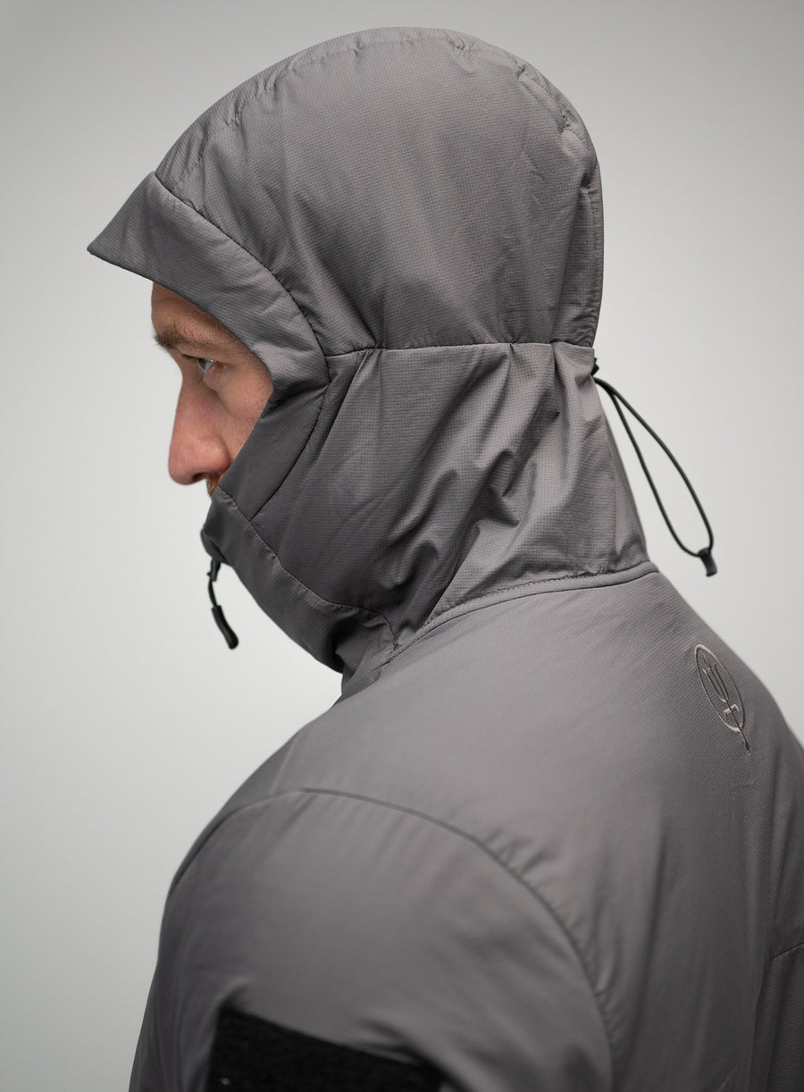 Wraith Hooded Jacket | Grey Lightweight Soft Shell | ThruDark