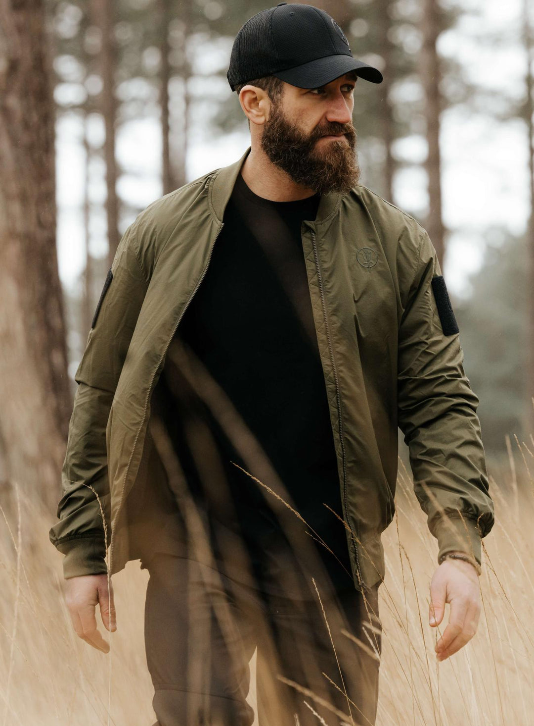 Wraith Bomber Jacket | Green Lightweight Soft Shell | ThruDark