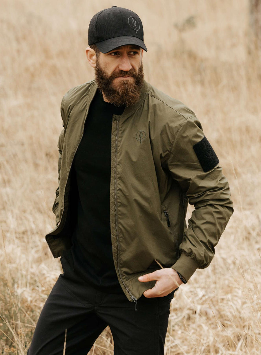 Wraith Bomber Jacket | Green Lightweight Soft Shell | ThruDark