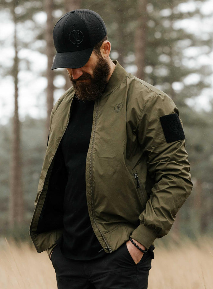 Wraith Bomber Jacket | Green Lightweight Soft Shell | ThruDark