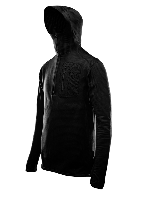 SIEGE HOODED BASE LAYER | Hiking Thermal Compression Top Hoody – ThruDark